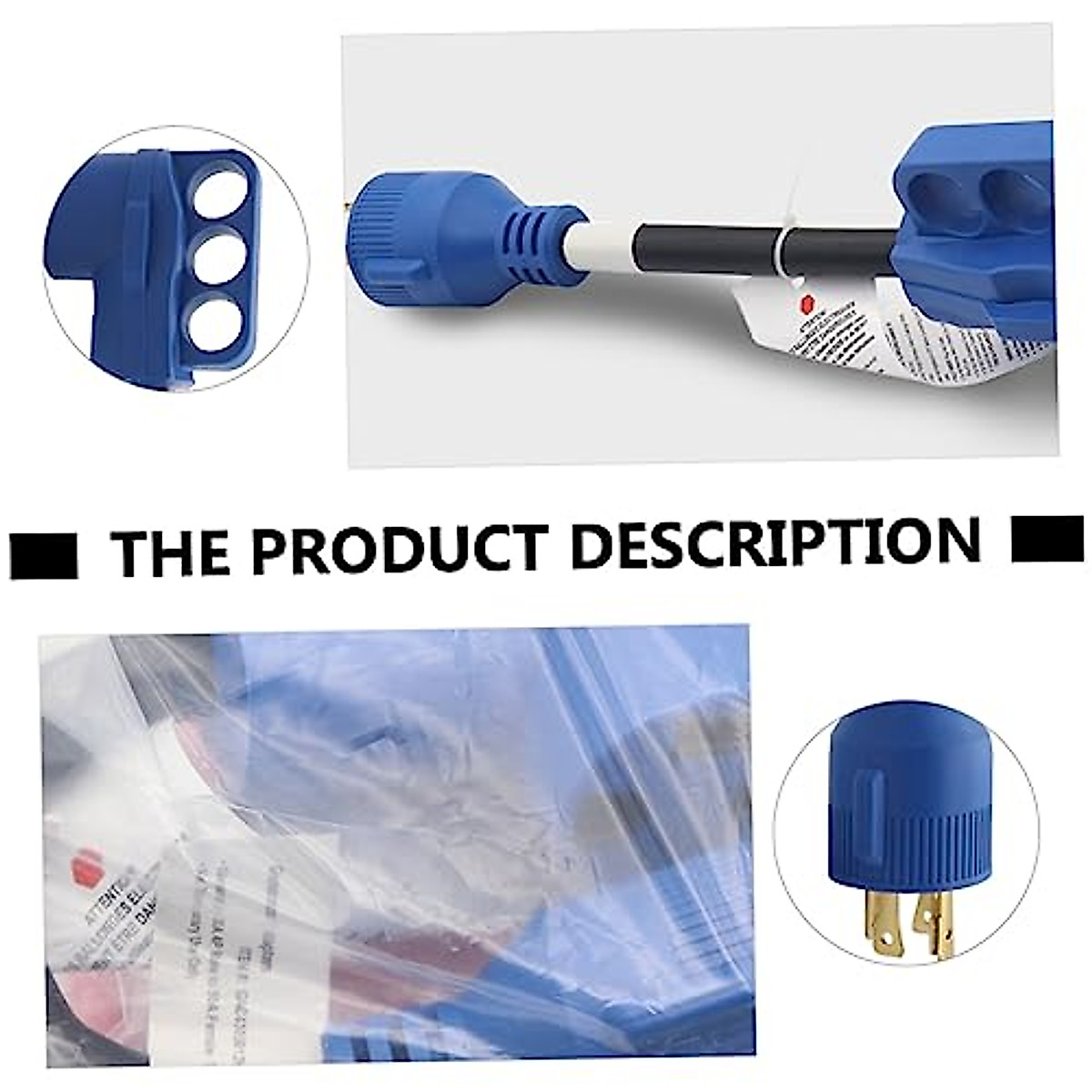 SECFOU 30 RV Charging Cable Male to Female rv Adapter rv Electrical Converter Electric Generator Lock to 3 Prong Adapter dyna-GRO Cord Adapter adapters Rubber Trailer Power Adapter