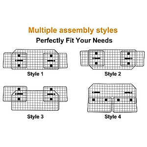 NOAMOO 38-66.5 Inches Dog Car Barrier for SUVs, Van, Vehicles, Adjustable Large Pet Barriers, Universal Fit Heavy-Duty Wire Mesh Dog Guard, Pet Divider Gate for Truck Cargo Area, Safety Car Divider
