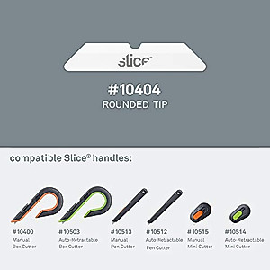 Slice 10408 Replacement Blade, Ceramic, Finger Friendly, Pointed Tip for Intricate Cuts and Thin Materials, Lasts 11x Longer than Metal