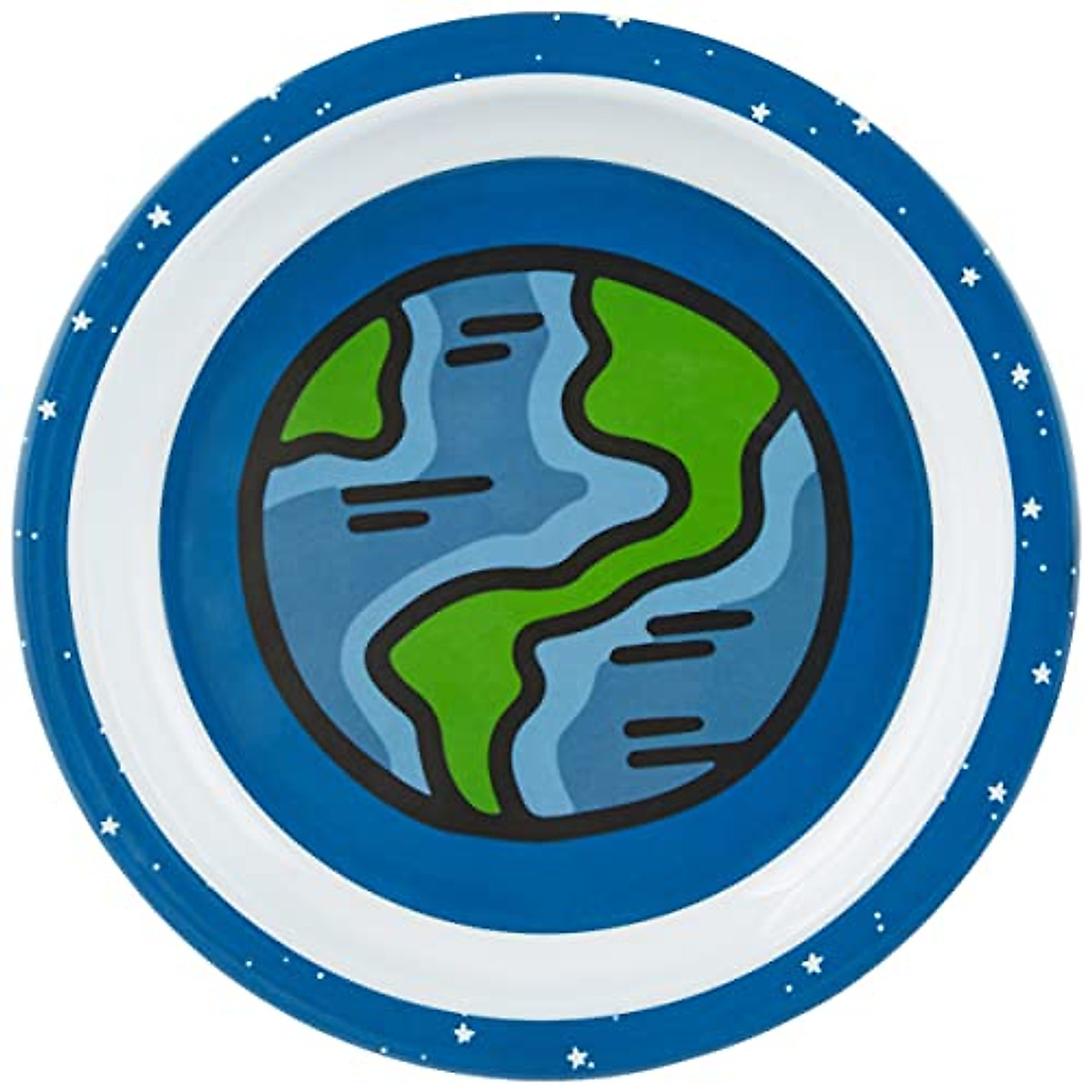 4 Piece Kid Space Themed Plate Set, 4 Plates With Different Designs, Lightweight & Shatterproof Toddler Feeding Set, Children Safe Kitchen Set, Fun Mealtime, LIttle Kid Dinner Plates