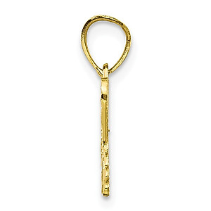 BillyTheTree Jewelry 10K Yellow Gold Shiny-Cut Butterfly Pendant