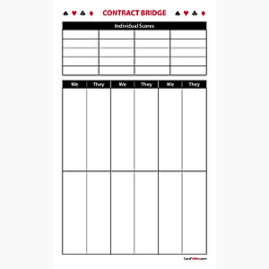 Contract Bridge Score Pads (5 Pads, 50 Sheets Each) Enjoy The Original! Proudly Made in The USA.