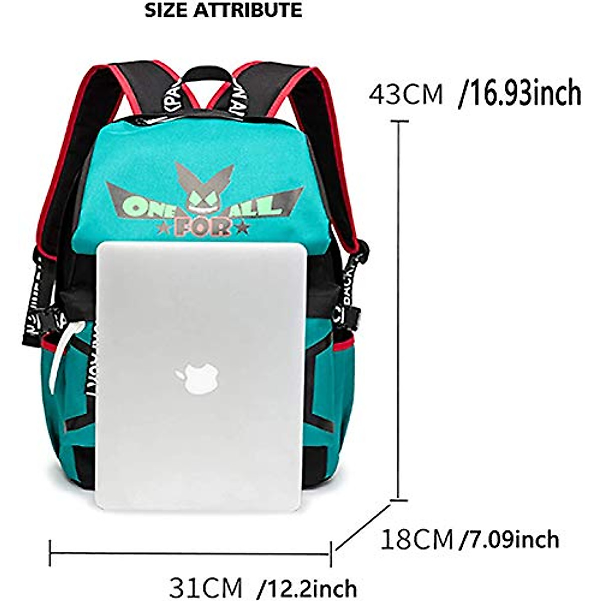 Resky M H A Backpack School BNHA Anime Travel Bakugou Katsuki Cosplay Bags (A)