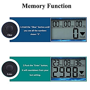 AIMILAR Digital Countdown Days Timer - 9999 Days Count Down Days Timer with Backlight for Retirement Wedding Vacation Christmas New Baby Classroom Lab Kitchen Cooking (Retirement)