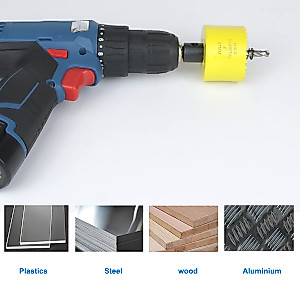 JIECHENG 2 inch Hole Saw,51mm HSS Bi-Metal Hole Cutter with Arbor:Effortlessly Drill Through Wood,Steel,Aluminium,Brass,Copper,Zinc