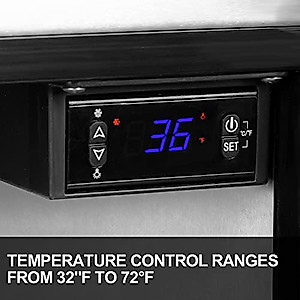 ICEJUNGLE Beer Tap Kegerator, Kegerators Beer Dispenser Beverage Beer Cooler Water Cooler Dispenser 5 Gallon, Full Size Keg,1/4 Keg,1/6 Keg