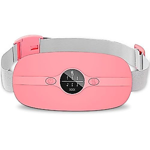 HZD Portable Cordless Heating Pad, Period Menstrual Heating Pad with 3 Heat Levels and 3 Massage Modes, Portable Electric Fast Heating Belly Wrap Belt for Women and Girl