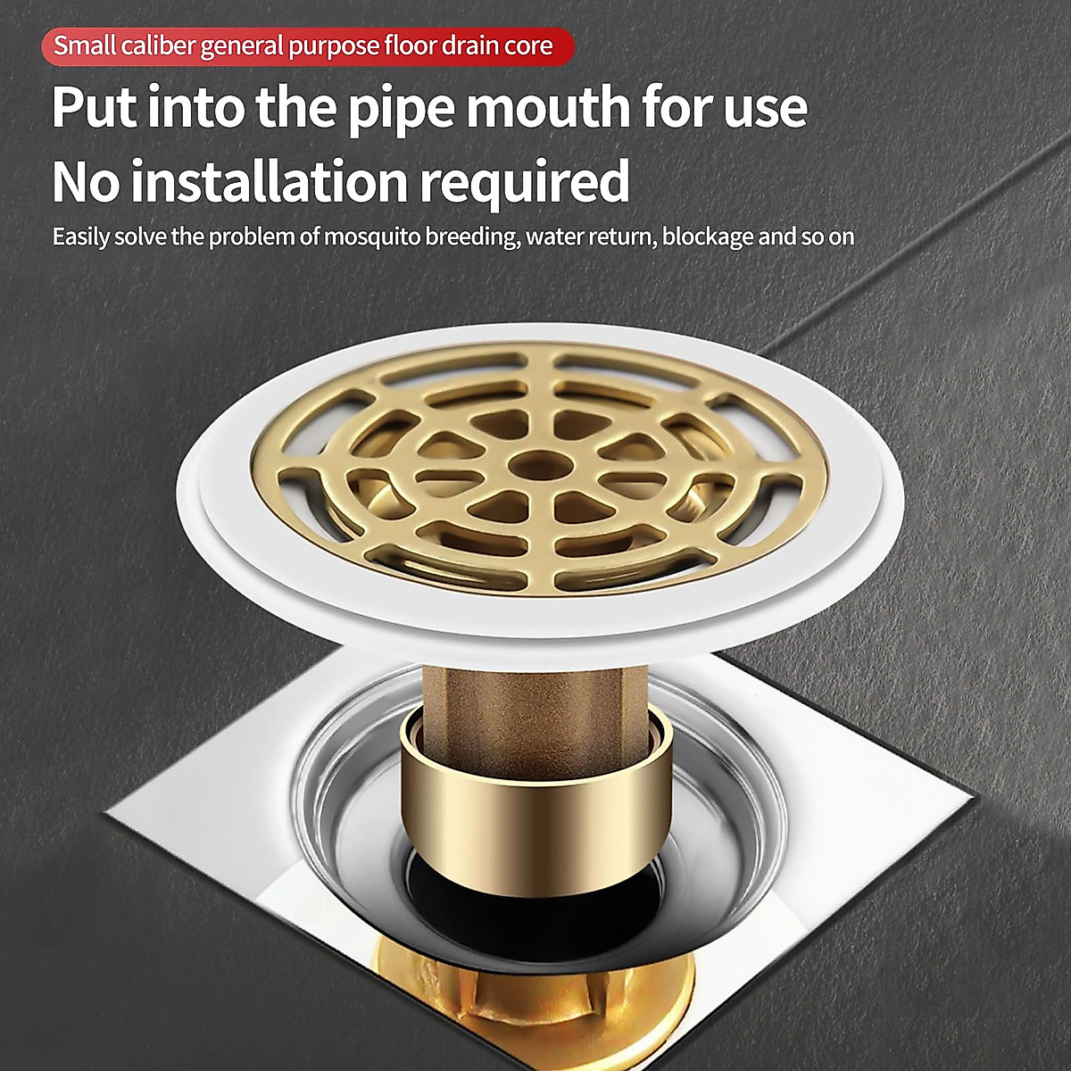 2-Pack Odor Proof Floor Drain,Removable Strainer Cover,Shower Drain Hair Catcher,Effectively Prevent Hair or Foreign Matter from Clogging The Drain Pipe,Suitable for ≥1.3 inch Diameter of The Drain