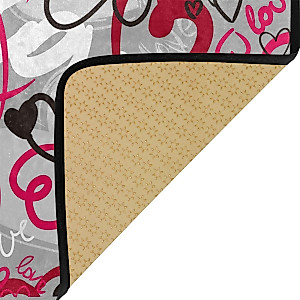 AGONA Anti Fatigue Kitchen Mat Winter Kitchen Floor Mat Non Slip Kitchen Rugs Cushioned Comfort Standing Mat Area Rugs Indoor Outdoor Entry Rug Floor Carpet for Home 39x20 (Cute Valentine's Hearts)