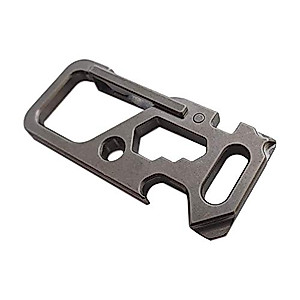 Valtcan Titanium Carabiner Multi Tool Key Chain Holder Glossy Stonewash