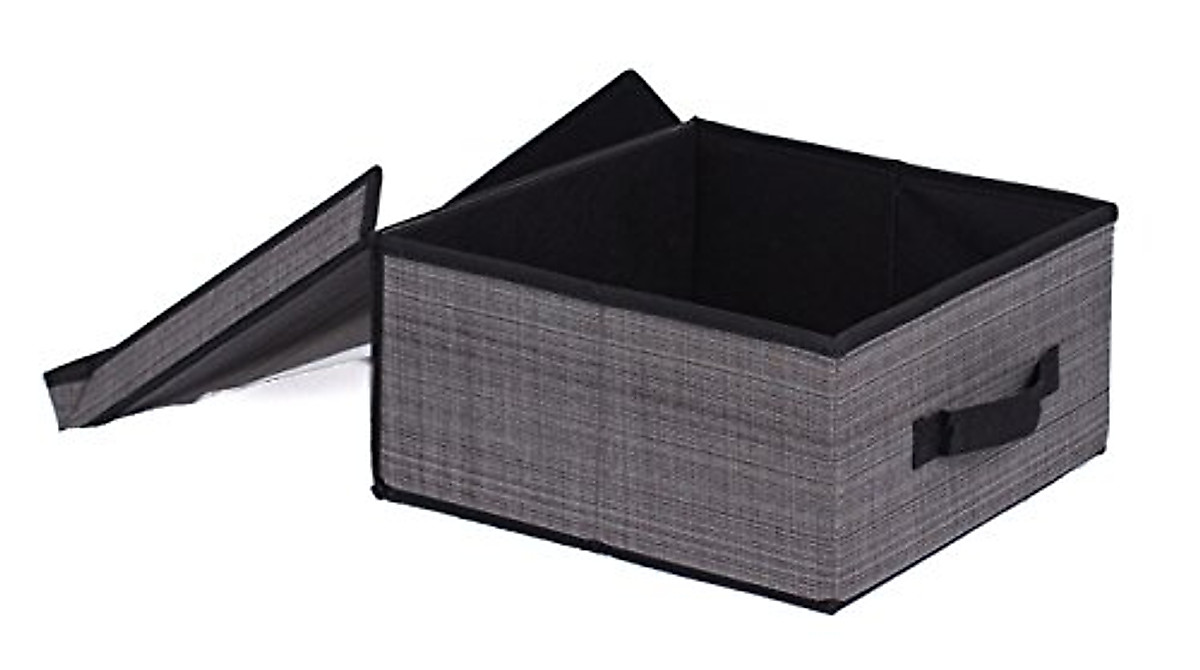Durable Grey Storage Box with Handles for Organizing