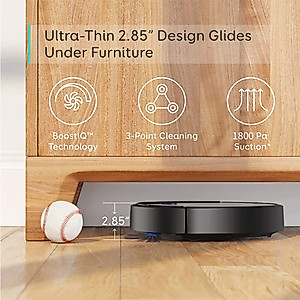 Robot Vacuum Cleaner,Sweeping Robot,Ultra Slim Quiet,1800pa Super-Strong Suction,Cleans Hard Floors to Medium-Pile Carpets,Integral Memory Multiple Cleaning Modes Vacuum Best for Pet Hairs