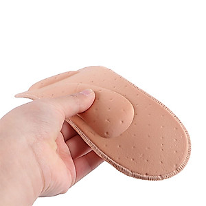 Vctitil 3 Pairs Women 3D Socks Ice Silk Invisible Socks with Gel Pad Arch Support Foot Massage Insole