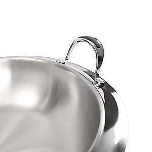 Chafing Dish Stainless Steel Round Durable Buffet Warmer Tray Durable Frame with Lid,Chafing Fuel Holder for Kitchen Party Dining Buffet Without Water Pan for Weddings & Family Gatherings (Silver)