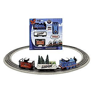 Lionel Thomas & Friends Christmas Freight Electric O Gauge Bluetooth Train Set with Remote, Blue,red and White