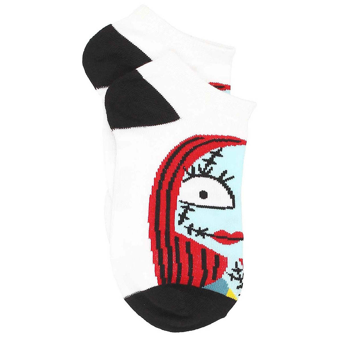 Disney The Nightmare Before Christmas Womens Socks, 6 pack, Jack Sally Purple, Large (9-11)