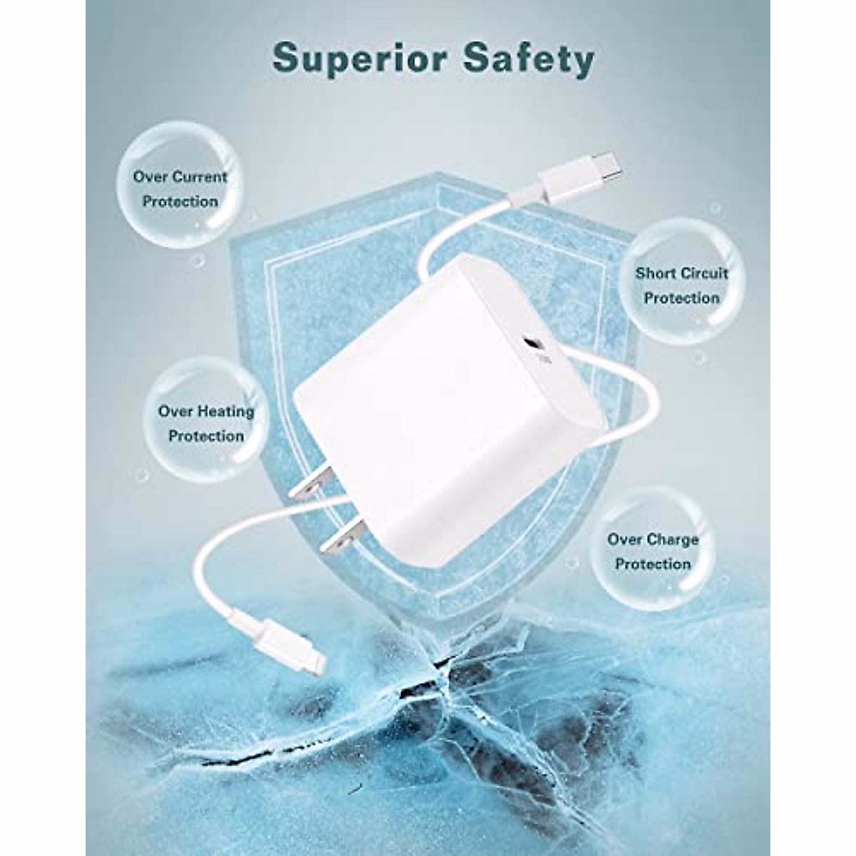 iPhone 13 12 Fast Charger [Apple MFi Certified], TIKALONG 2X 10FT Long USB C Lightning Charging Cable with 20W Wall Block for 13/13 Pro/13 Pro Max/12/SE/11/XS/XR/X/8 Plus, iPad, CA-43T