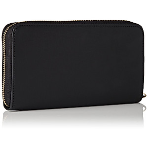 A|X Armani Exchange Women's Logo Zip Around Wallet Wristlet Wrislet Bag, Black, One Size