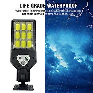 Solar Street Light Motion Sensor - IP65 Waterproof Outdoor Solar Powered Street Lights, Dusk to Dawning with Remote Control, LED Floods Light for Parking Lot, Drive-Way