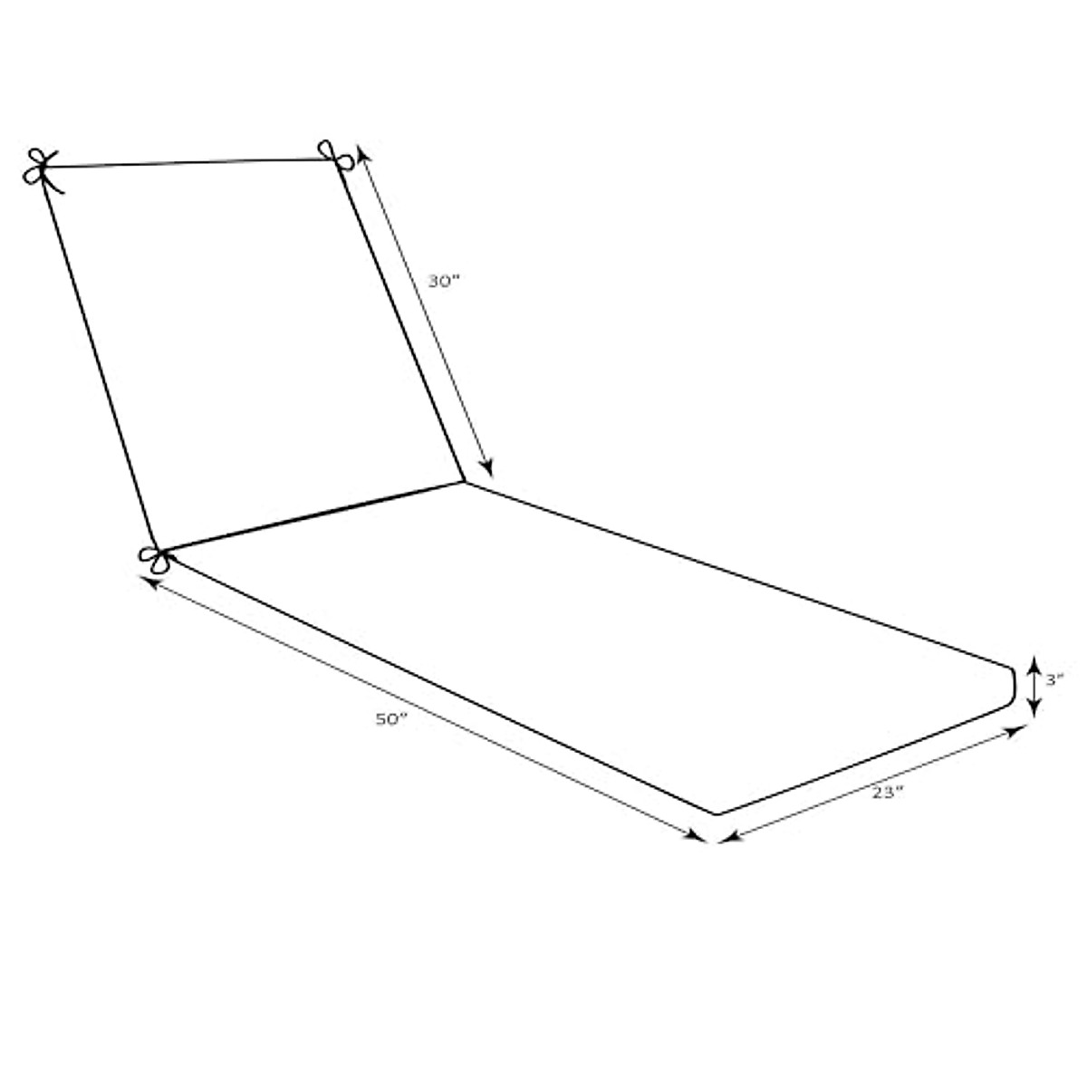 Pillow Perfect Bright Floral Indoor/Outdoor Solid Back Chaise Lounge Cushion with Ties Plush Fiber Fill, Weather, and Fade Resistant, 80" x 23", Blue/Purple Gregoire