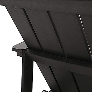 Christopher Knight Home Reginald Outdoor Adirondack Chairs (Set of 2), Black