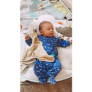 Bunny Security Blanket Soft Baby Lovey Unisex Soothie Baby Comforters Baby Toys with Blanket Lovies for Babies Gifts for born Baby Snuggle Toy Baby Bunny Stuffed Animal 16 Inch Purple, (LBPPC22)