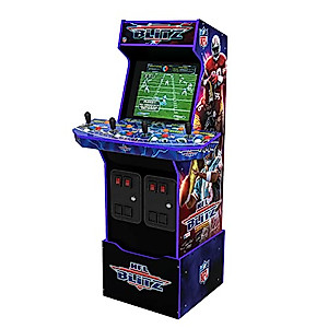 Arcade1Up NFL Blitz Legends Arcade Machine - 4 Player, 5-foot tall full-size stand-up game for home with WiFi for online multiplayer, leaderboards, and a light-up marquee
