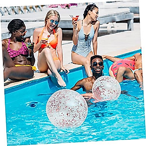 BESTOYARD 1 Set Inflatable Beach Ball Pool Ball Beach Pool Toys Ball inflator Summer Toys Beach Balls in Bulk Beach Toy Inflatable Glitter Ball Water Inflatable Ball Funny Beach Ball