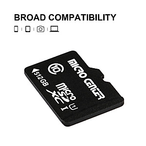Micro Center 512GB Class 10 MicroSDXC Flash Memory Card with Adapter for Mobile Device Storage Phone, Tablet, Drone & Full HD Video Recording - 90MB/s UHS-I, C10, U1, V30, A1 (1 Pack)