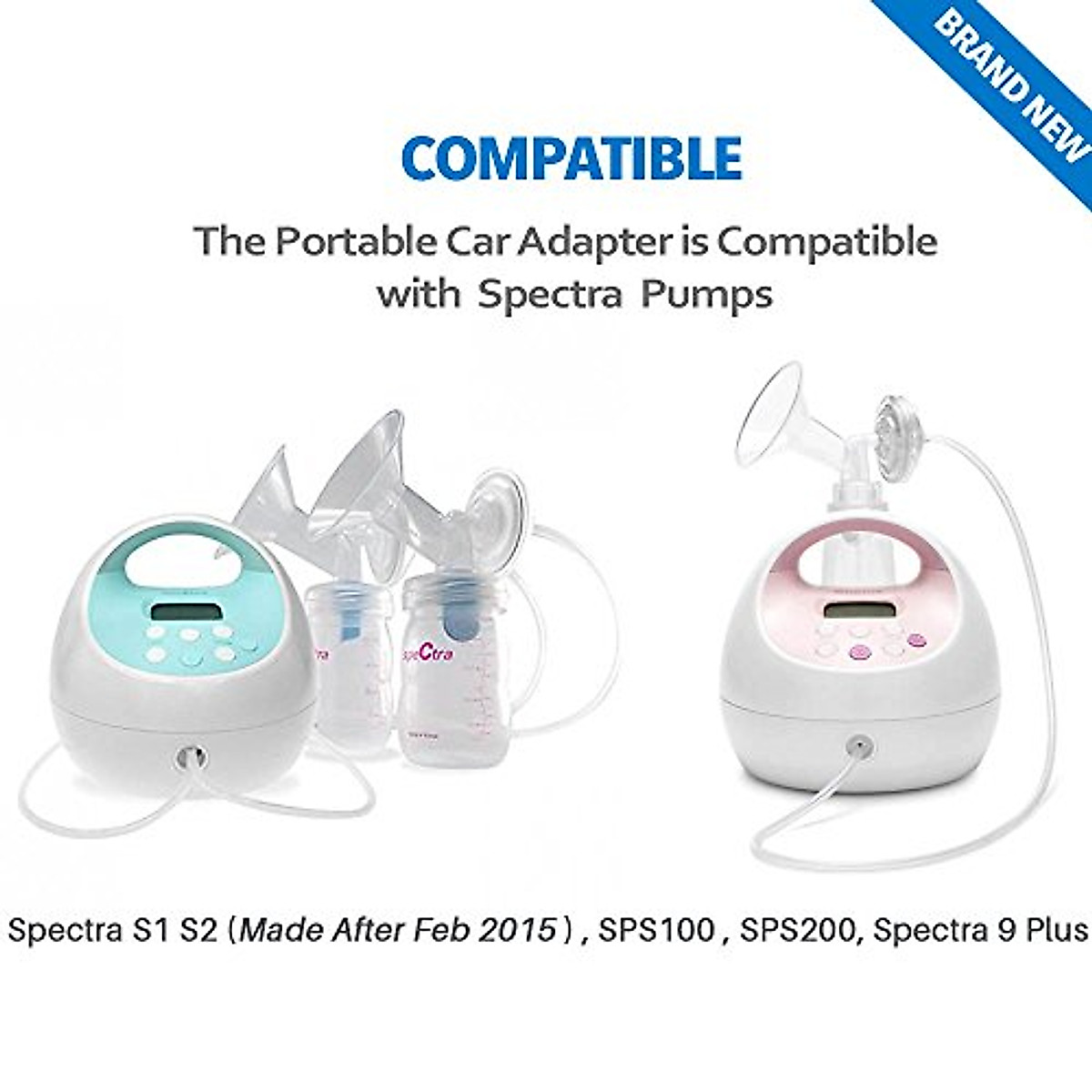 12 Volt Car Vehicle Lighter Adapter for Spectra S1, S2 Breast Pump - Replacement Power Adapter for Spectra S1,S2 Pumps Made After Feb 2015