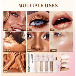 Unyoke Liquid Highlighter Stick, Matte Finish, Cream Formula, 02#, Waterproof, Full Coverage, Body & Face Makeup