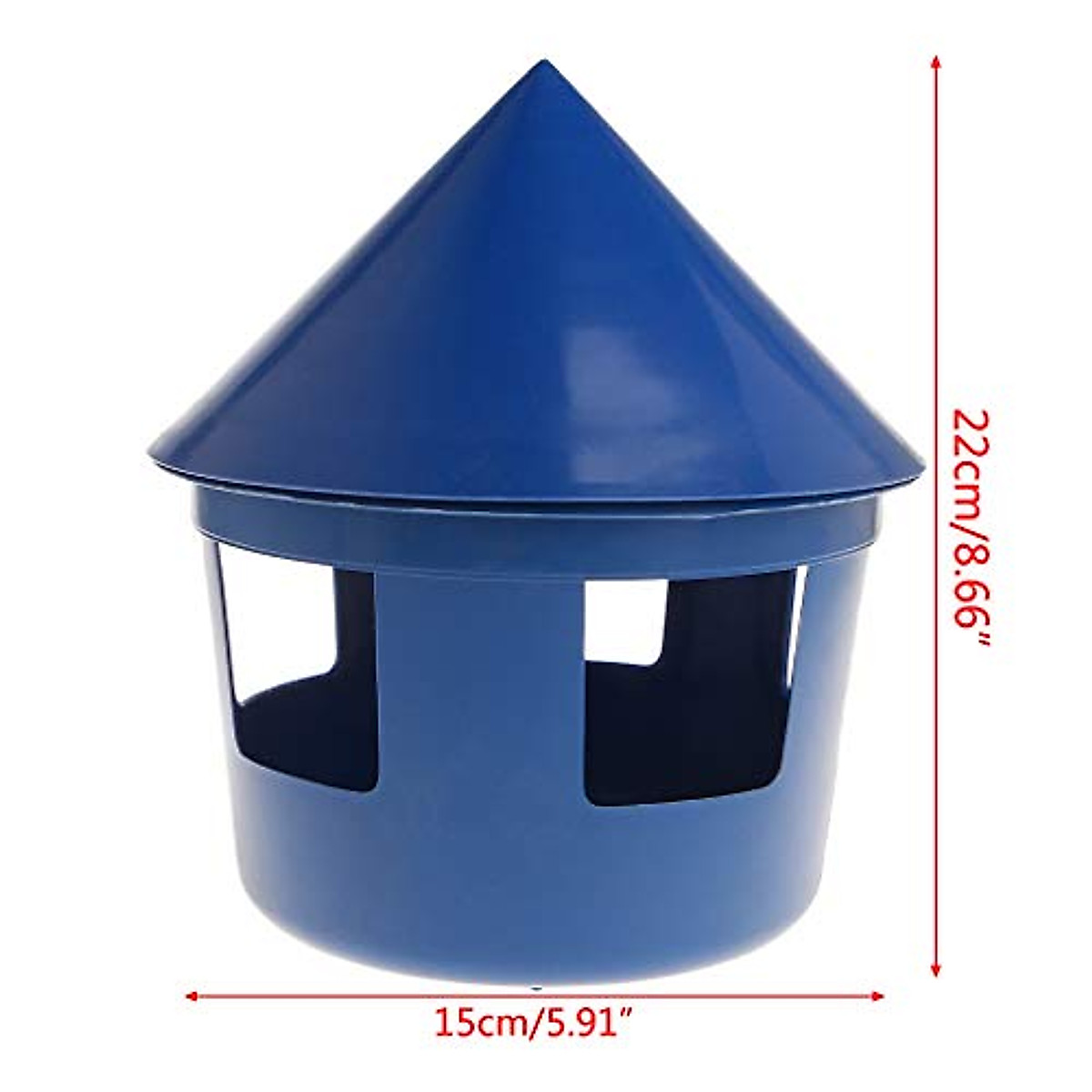 Youngy Pigeon Feeder House Design Cover Feeding Food Dispenser Sand Case Multi Functional Pet Birds Parrot Container Supplies Plastic Dustptoof
