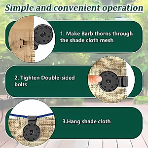 100 Pack Shade Cloth Heavy Duty Lock Grip, Removable & Reusable Shade Cloth Clips for Sun Shade Net, Anti Bird Netting, Garden Netting, Greenhouse Shade Cloth, Shade Fabric Accessories (100 Pack)