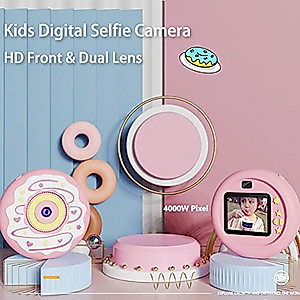 Doughnut Kids Camera Digital 1080P Camera for Christmas Birthday Gifts Cute 20.0MP Camera for Children with 32G SD Card, Birthday PartyToys,Gift for Birthday