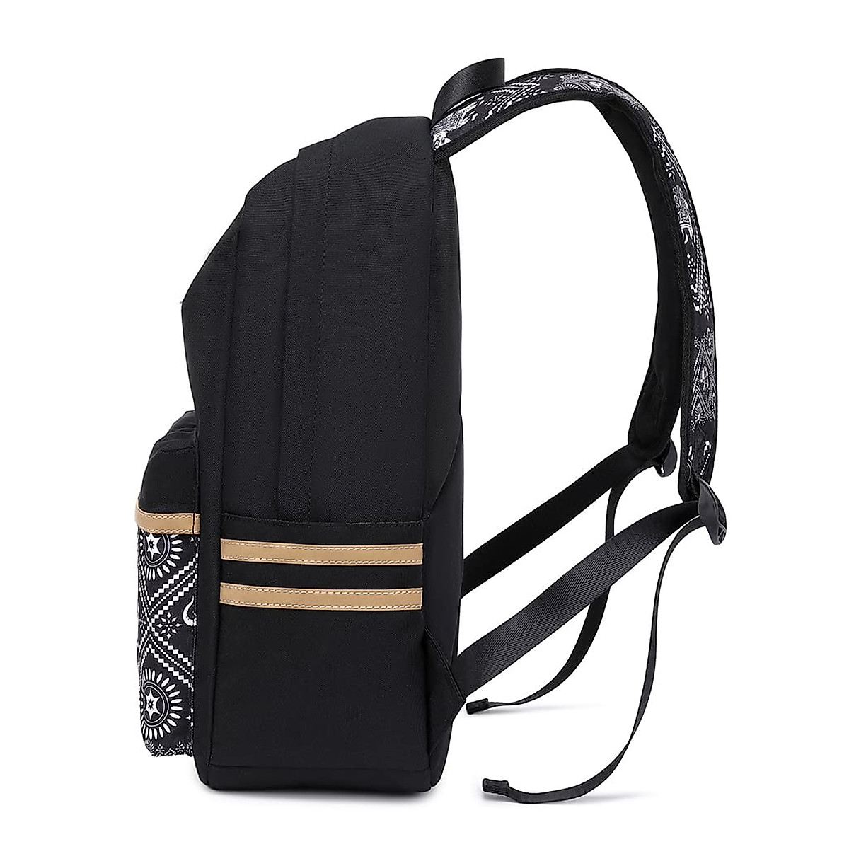 Swacort Black Backpack for Women Travel Laptop Backpacks for School Boys Girls Bookbag Casual Lightweight Canvas Back Pack Cute Carry on Daykpack Elephant