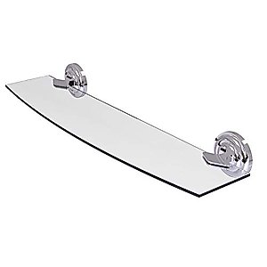 Allied Brass QN-33/24 Que Collection 24 Inch Glass Shelf, Polished Chrome