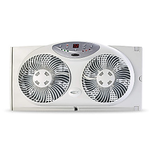 Bionaire Premium Digital Twin Window Fan with Remote Control | Holmes Dual Blade Twin Window Fan