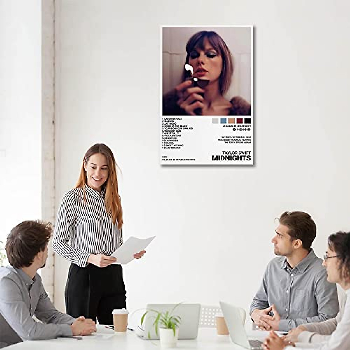 TETOYA Midnights Poster Home Decor Music Album Posters Pop Singer Canvas Wall Art Hanging Picture Print Bedroom Decorative Painting Fans Souvenir Collection Gift 12x18in Unframe