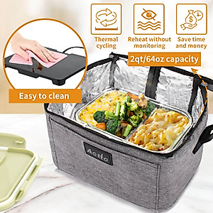 Portable Oven | 110V Portable Food Warmer | Mini Portable Microwave Electric Heated Lunch Box for Cooking & Reheating Food in Office, Dorm, Hotel, Potlucks, Travel, Home | Aotto