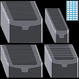 80 Pieces Clear Stamp and Die Storage Bags Plastic Scrapbooking Storage 4 Sizes Die Storage Pockets Die Cut Storage Resealable Die Cut Envelope with Label Stickers for Cutting Dies Stencil Stamp Craft