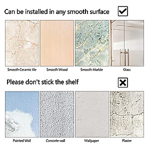 2 Pcs Adhesive for HBlife Shower Caddy, Strong Waterproof Adhesive Strip with Hooks for All HBlife Shower Shelves, Bearing 20 lbs