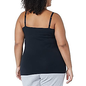 Amazon Essentials Women's Maternity Nursing Friendly Camisole, Pack of 2, Black/White, Large
