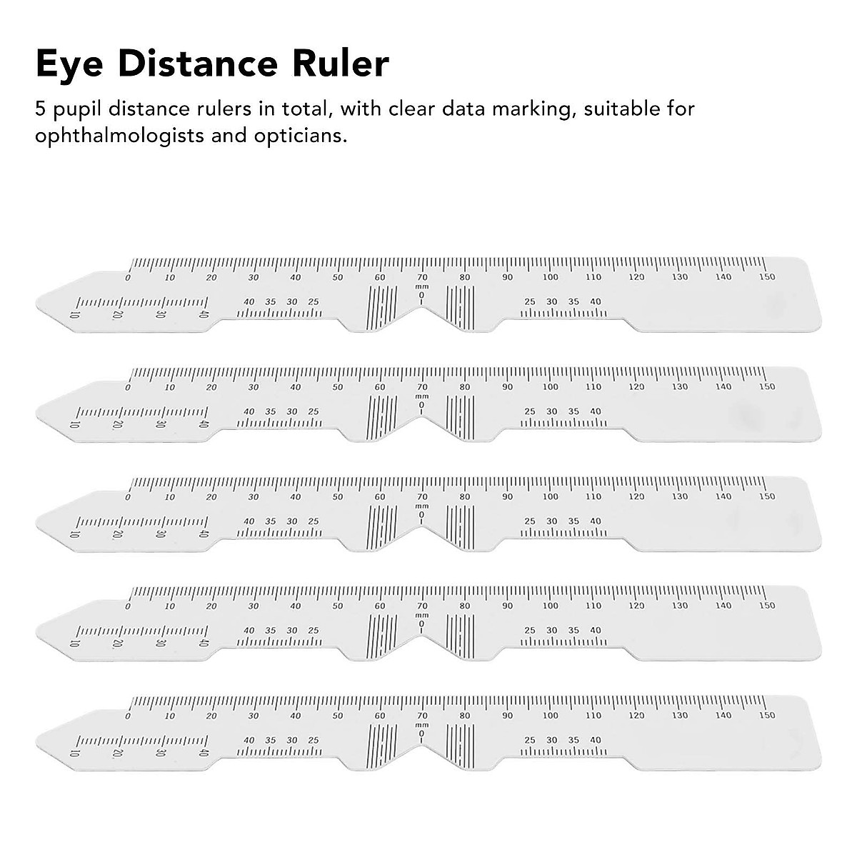 5pcs Ophthalmic PD Ruler, Clear Data Marking