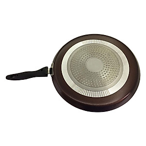 Aluminium Non Stick Dosa Pan Induction base Dosa Tawa Chapati Pan With Handle And Free One Scrubber And One Wooden Spatula (3mm)