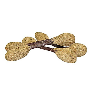 Hay Barbells - Healthy Natural Chew Treat - Oat Hay, Rose Hips, Calendula Flowers, Apple Branches - Rabbits, Guinea Pigs, Chinchillas, Degus, Hamsters, Rats, Squirrels & Other Small Pets