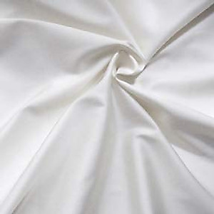 White Cotton Fabric by The Yard - Prepackaged by The Yard- 100% Cotton
