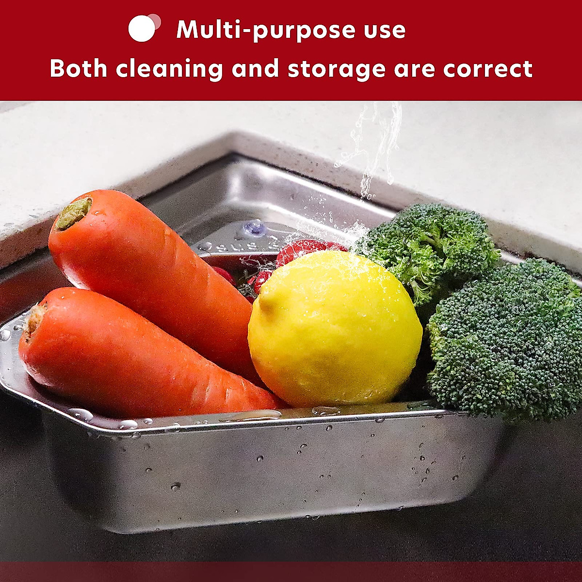 MARKOO Stainless Steel Triangle Sink Basket, Kitchen Sink Dain Strainer, Kitchen Food Waste Leftovers Food Catcher Garbage Corner Sink Strainer