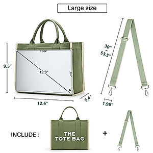Tote Bag For Women,The Womens Tote Bags with zipper,Canvas Tote Purse Can shoulder/crossbody,Handbag