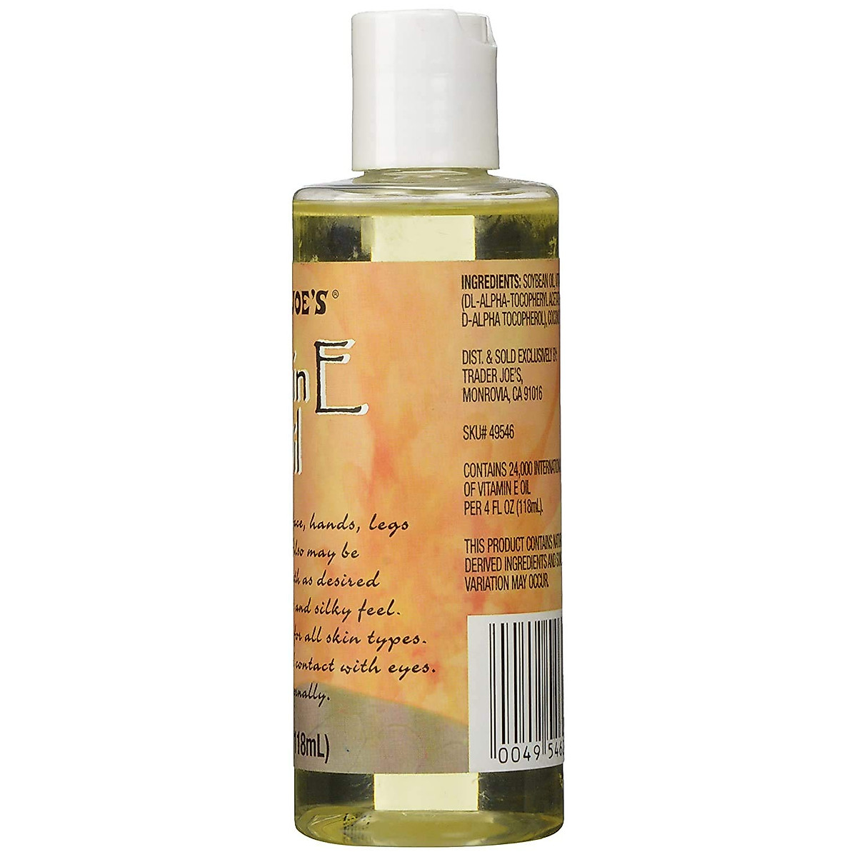 Pack of 2 Trader Joe's Vitamin Oil E 4oz each