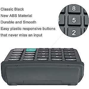 Calculators, BESTWYA 12-Digit Dual Power Handheld Desktop Calculator with Large LCD Display Big Sensitive Button (Black, Pack of 1)